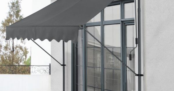 Copertina paravan solar Tora, 250 x 120 x 200-300 cm, otel/poliester ...